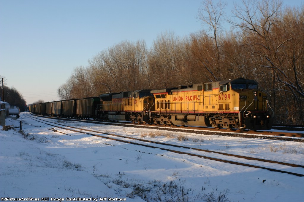 UP 6799 EB coal train